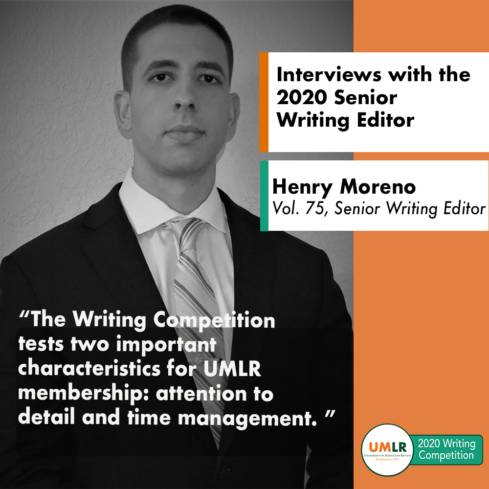 Interview with Senior Writing Editor: Henry Moreno | University of ...
